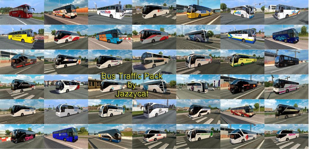 BUS TRAFFIC PACK BY JAZZYCAT v 18.1.9 - Allmods.net