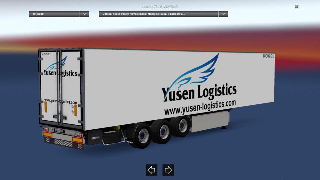 Kogel Trailer Skin Yusen Logistics v 1.0 - Allmods.net