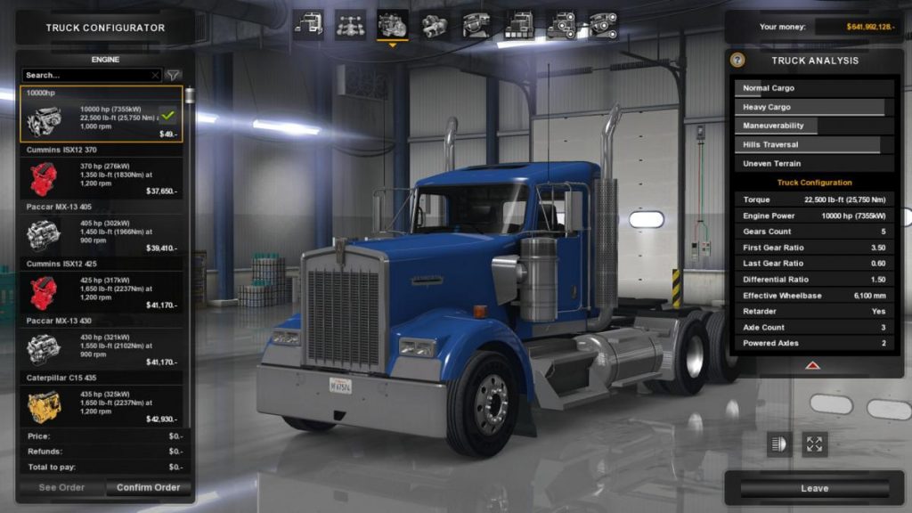 Engine and Transmission for Kenworth W900 v 1.0 - Allmods.net