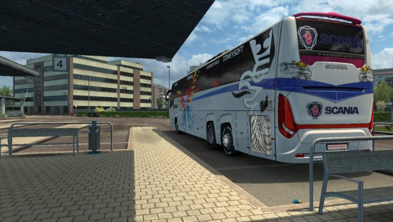 Scania touring bus officially skin and striker for v 1.0.2 - Allmods.net