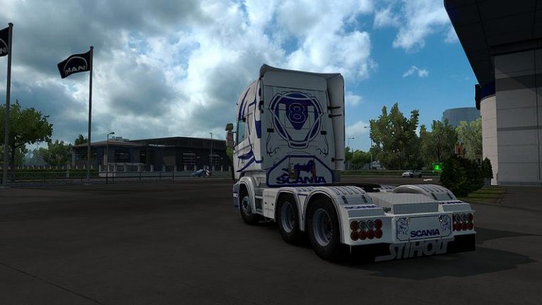 Scania R4 By RJL V8 Power Skin 1.32 - Allmods.net