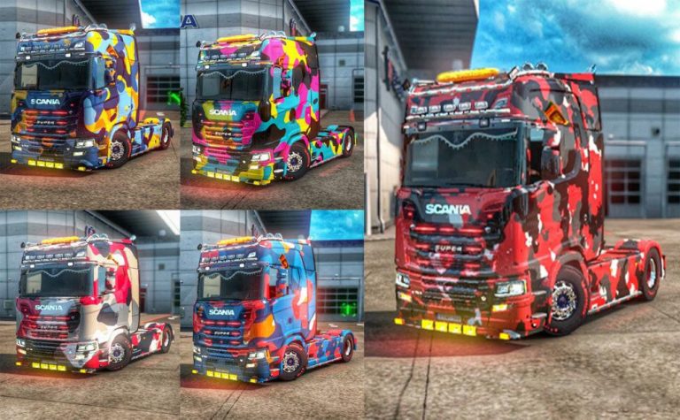 Scania S Camouflage Skin Pack v 1.0 - Allmods.net