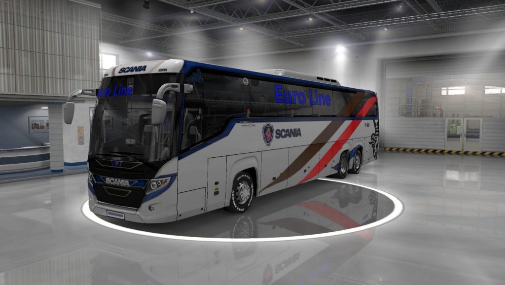 Scania touring euro line HD skin and with passenger chassis v 3.0 ...