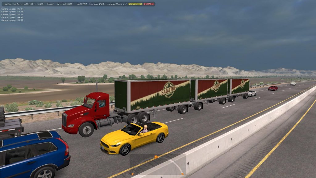 Double and Triple Trailers in Traffic ATS 1.34.x - Allmods.net