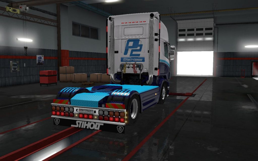 P2 Stainless skin For Scania RJL & Scania R4 Series 1.34 - Allmods.net