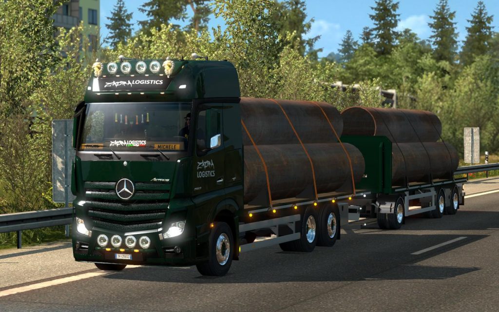 Flatbed Addon For Tandem for Rigid chassis pack for all SCS trucks ...