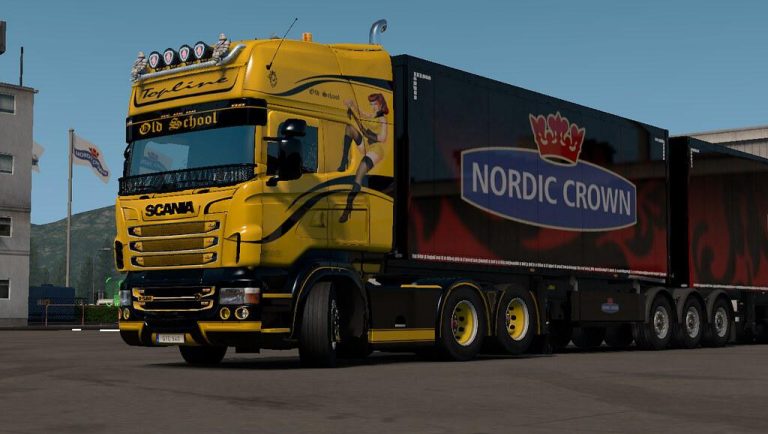 Old School Girl Skin for Scania RJL 1.35.x - Allmods.net