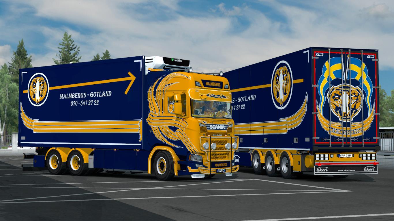 Malmbergs Scania S + Tandem Skin v 1.0 - Allmods.net