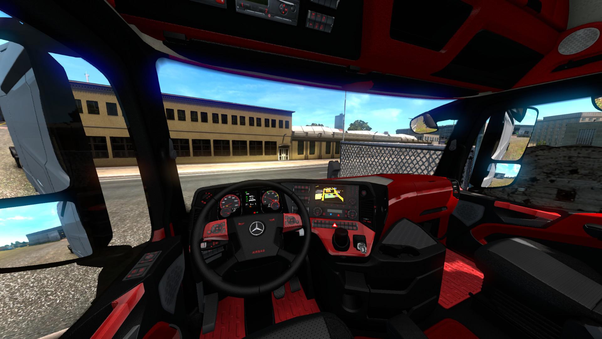 Mercedes Actros MP4 Red Interior Dashboard 1.35.x - Allmods.net