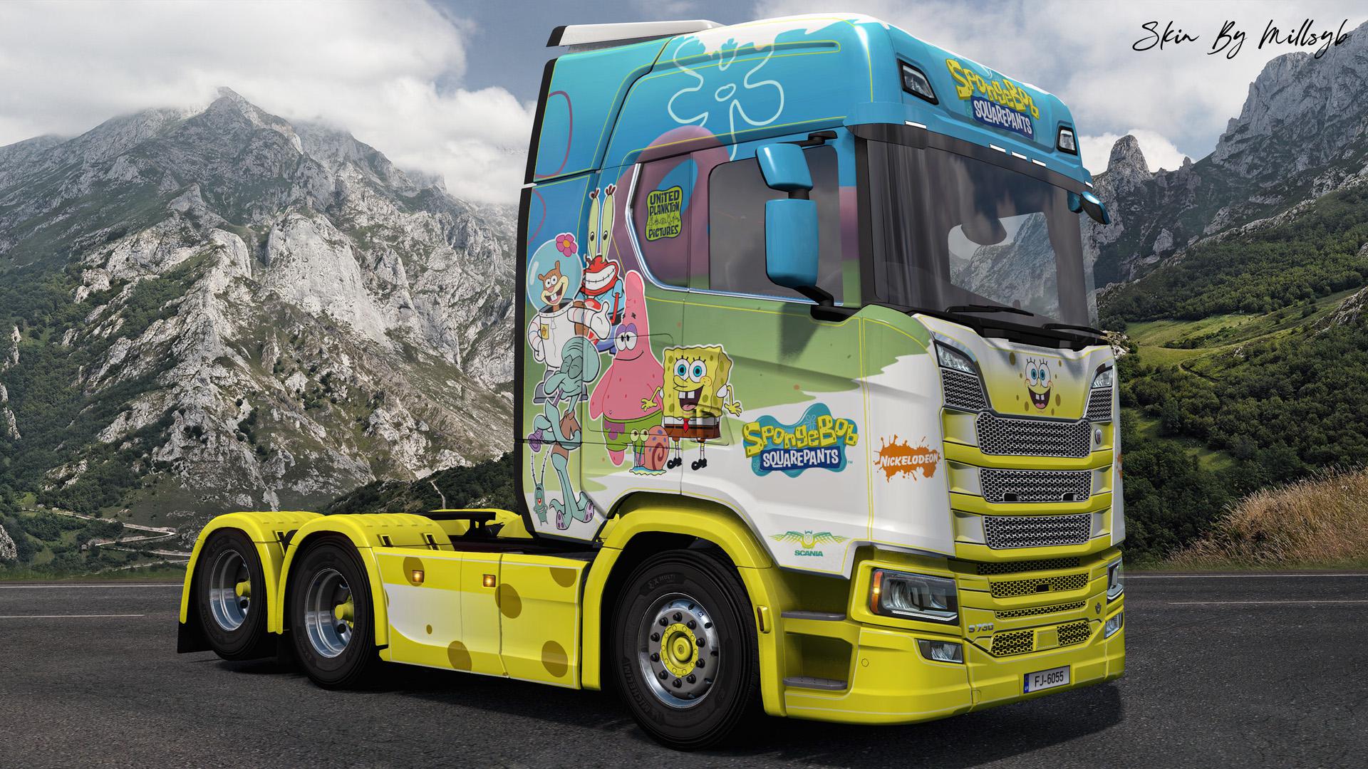 SpongeBob SquarePants NG Scania Skin v 1.0 - Allmods.net