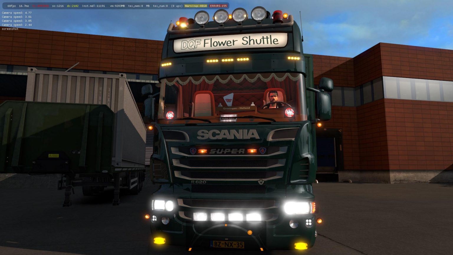Scania DQF Flower Shuttle + trailer edited 1.48 - Allmods.net