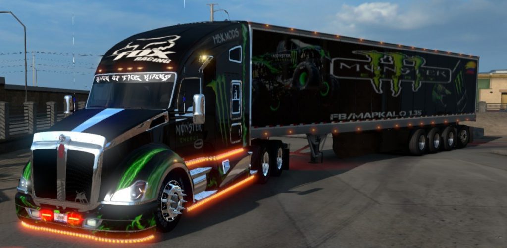 ATS Monster Skin for Kenworth T680 - Allmods.net