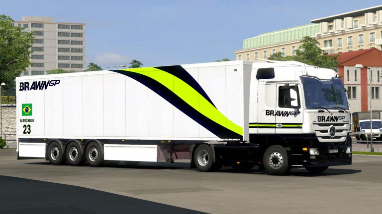 Brawn GP Livery Combo for MB and SCS Box Trailers v 1.0 - Allmods.net