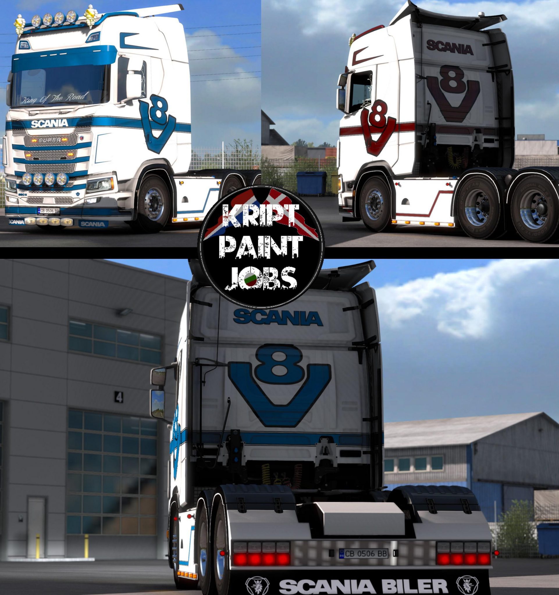 Scania S Skin With Changeable Color Strips V 1.0 - Allmods.net
