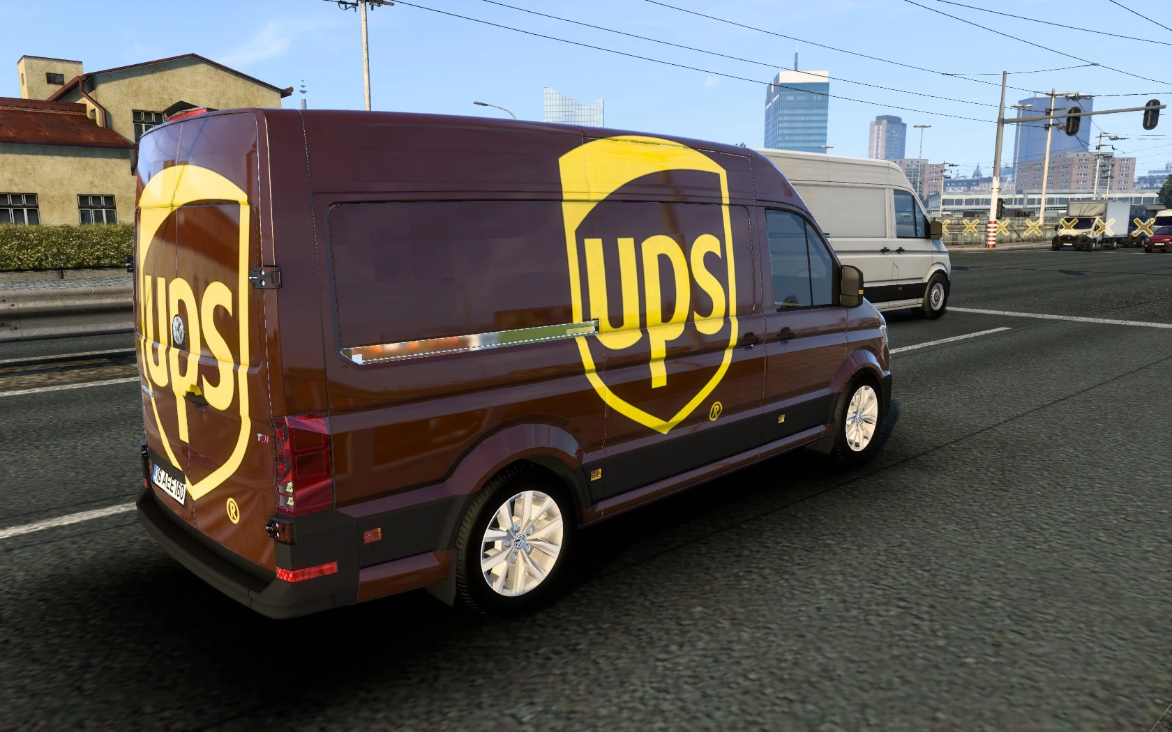 SKIN VOLKSWAGEN CRAFTER ETS2 AND ATS UPS 1.40 - Allmods.net