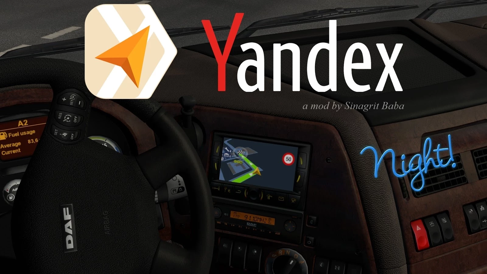 Yandex Navigator Night Version v 1.8 - Allmods.net