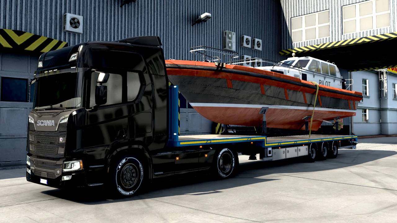 Ownable Fliegl Flatbed Trailer 1.48 - Allmods.net