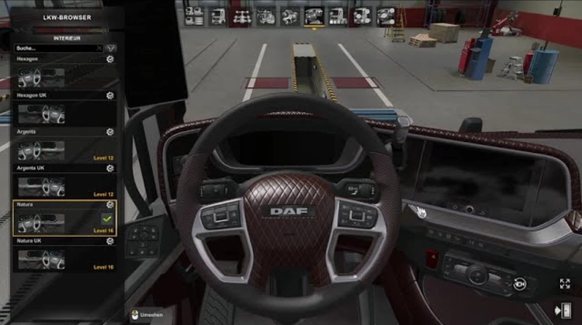 DAF 2021 Dark Brown Interior v 1.0 - Allmods.net