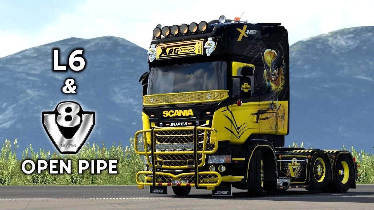 Scania L6 V8 Open Pipe With FKM System 1 46x Allmods