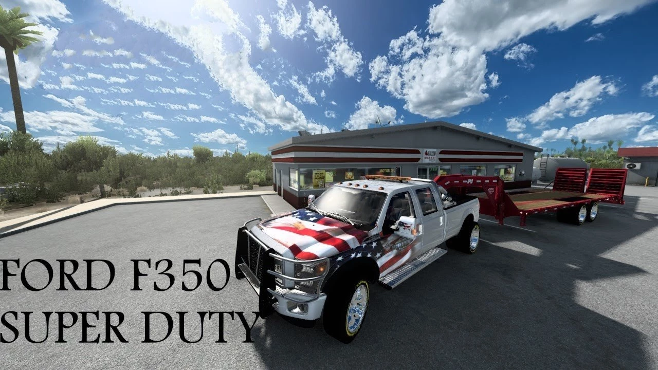 FORD F350 Super Duty + Trailer v 1.0 [ETS2] 1.46 - Allmods.net