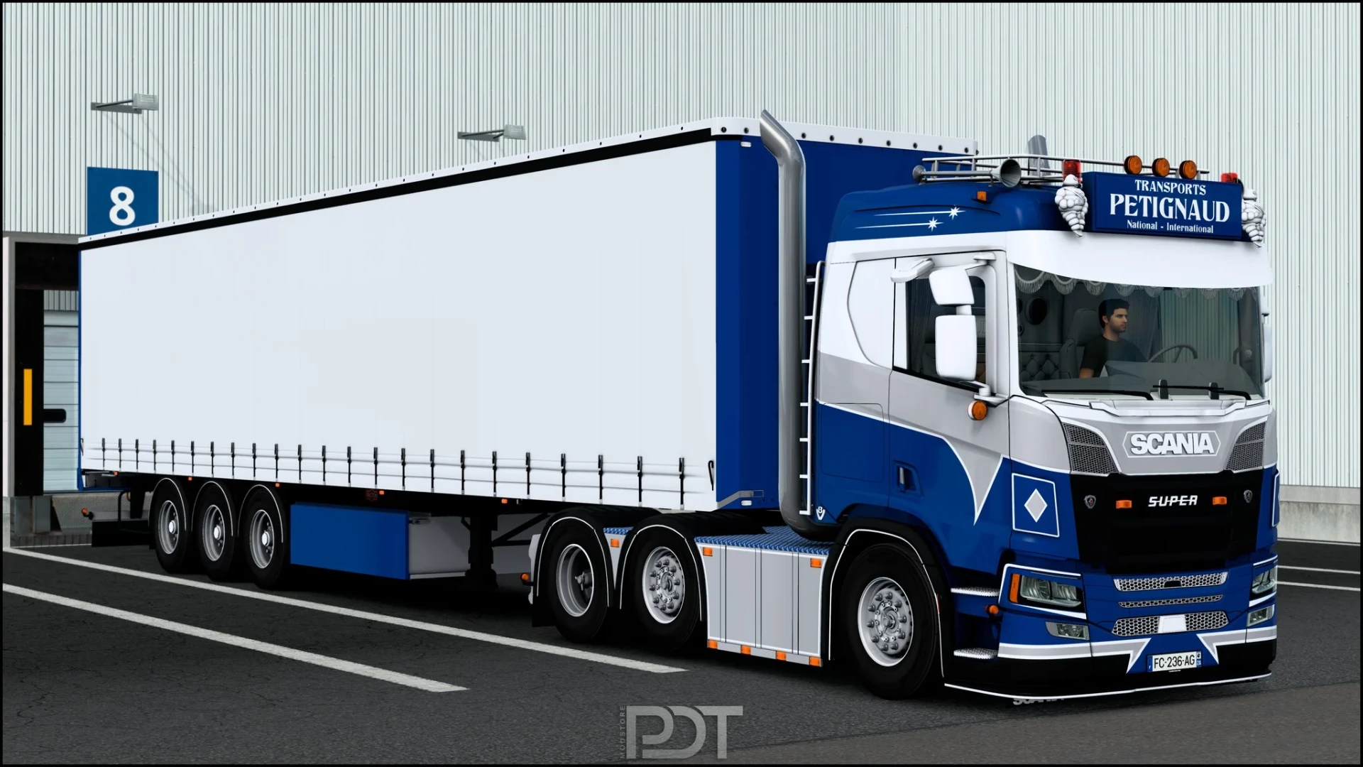 Scania R580 Petignaud Transport+Trailer v7.0 1.53 - Allmods.net