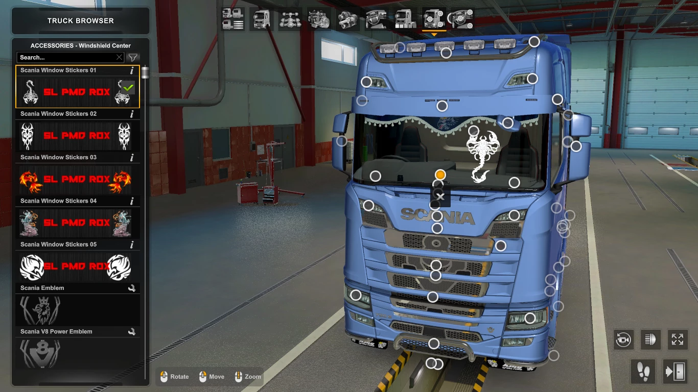 Scania Window Stickers 1.48 - Allmods.net