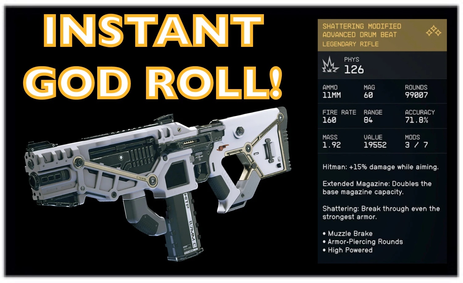 Starfield Instant God Roll Weapons V1.0 - Allmods.net
