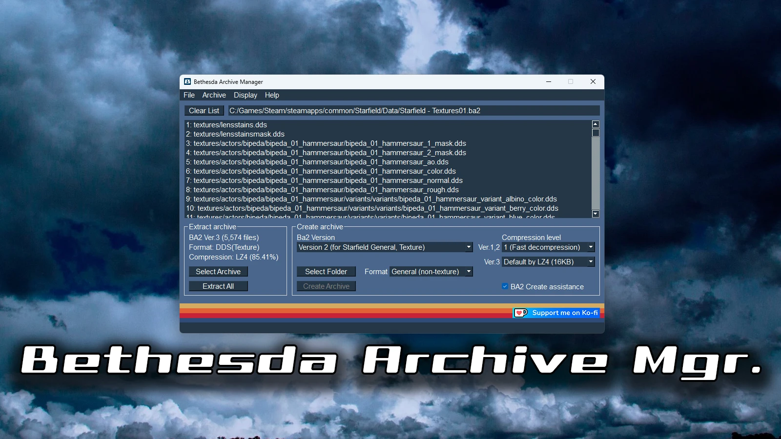 Bethesda Archive Manager - Create and extract BA2 V1.0 - Allmods.net