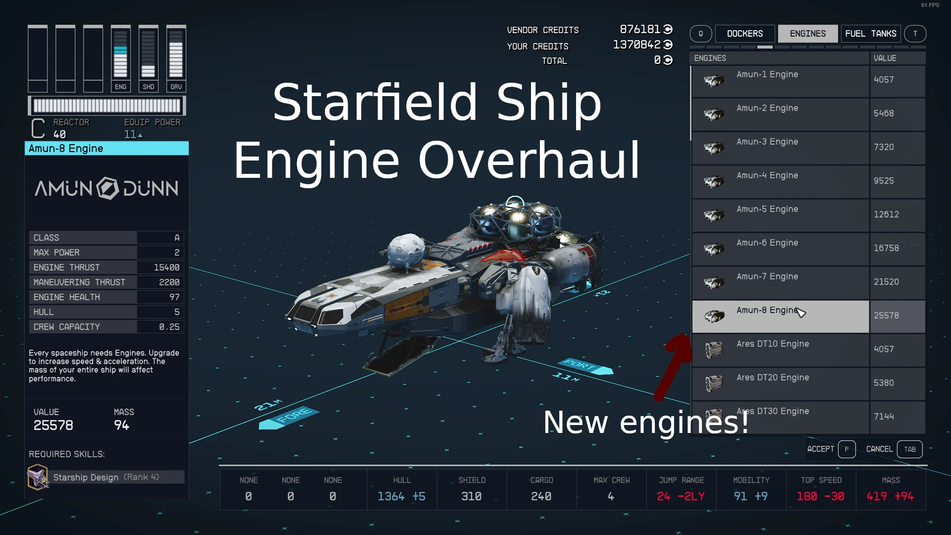 Spaceship Engine Overhaul V1.0 - Allmods.net