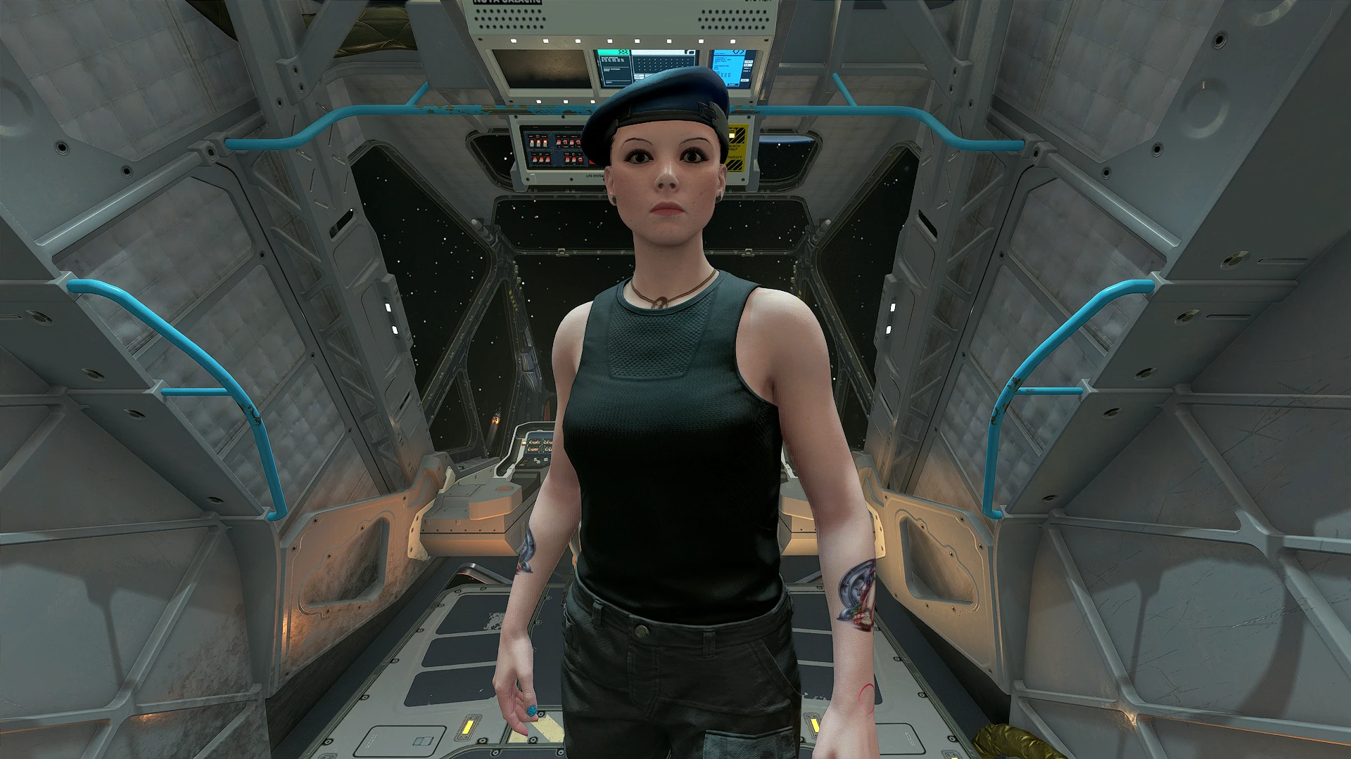 Space Rogue Muscle Gear outfit black V1.0 - Allmods.net