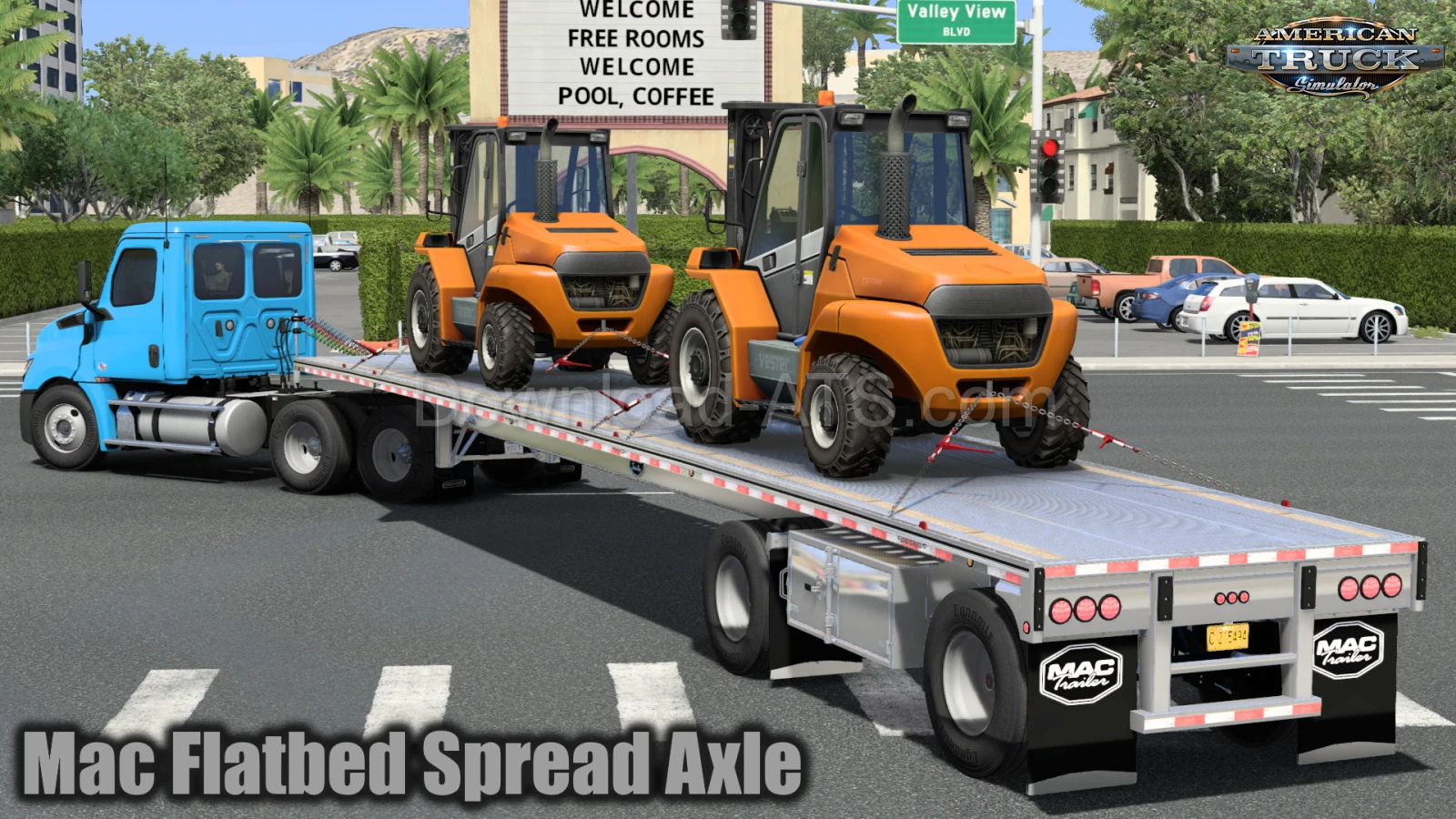 Mac Flatbed Spread Axle Trailer V1.0 (1.55.x) - Allmods.net