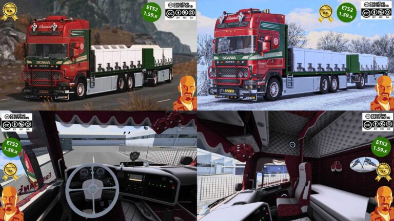 SCANIA R560 DONSLUND + TRAILER v6.0 1.59.x - Allmods.net