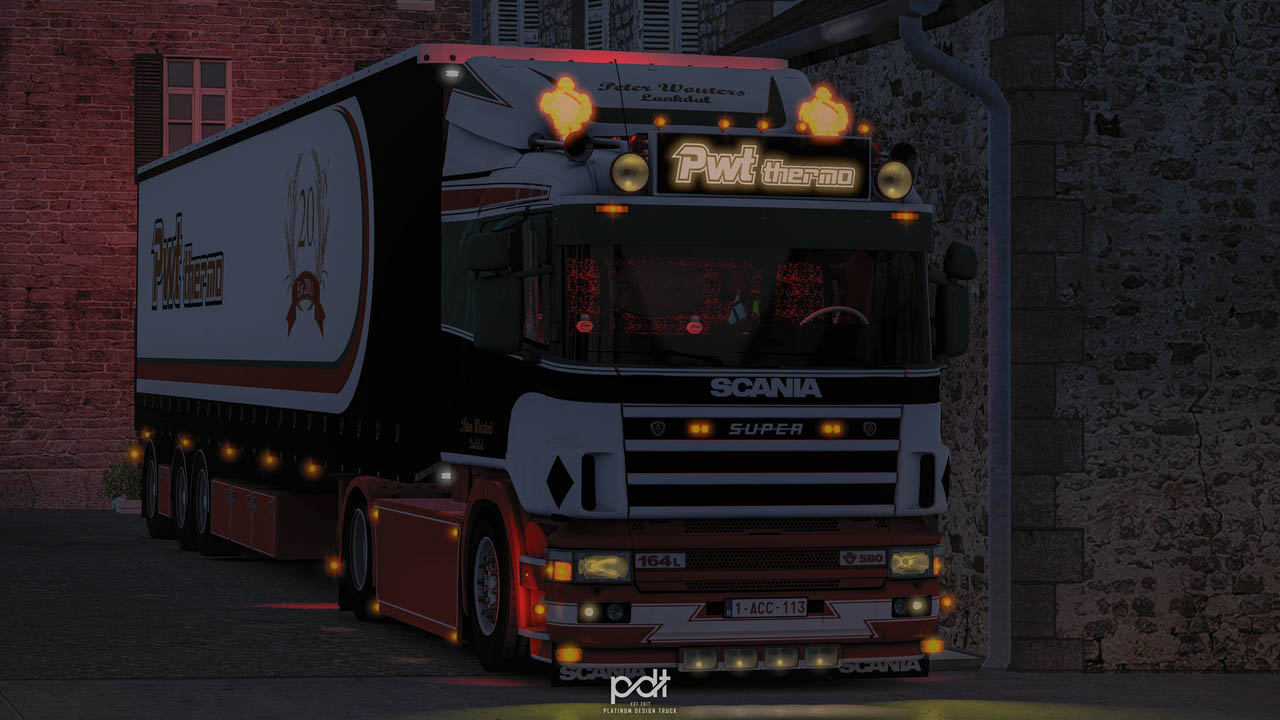 Scania 164L + Trailer "Pwt Thermo" v2.0 1.59 - Allmods.net